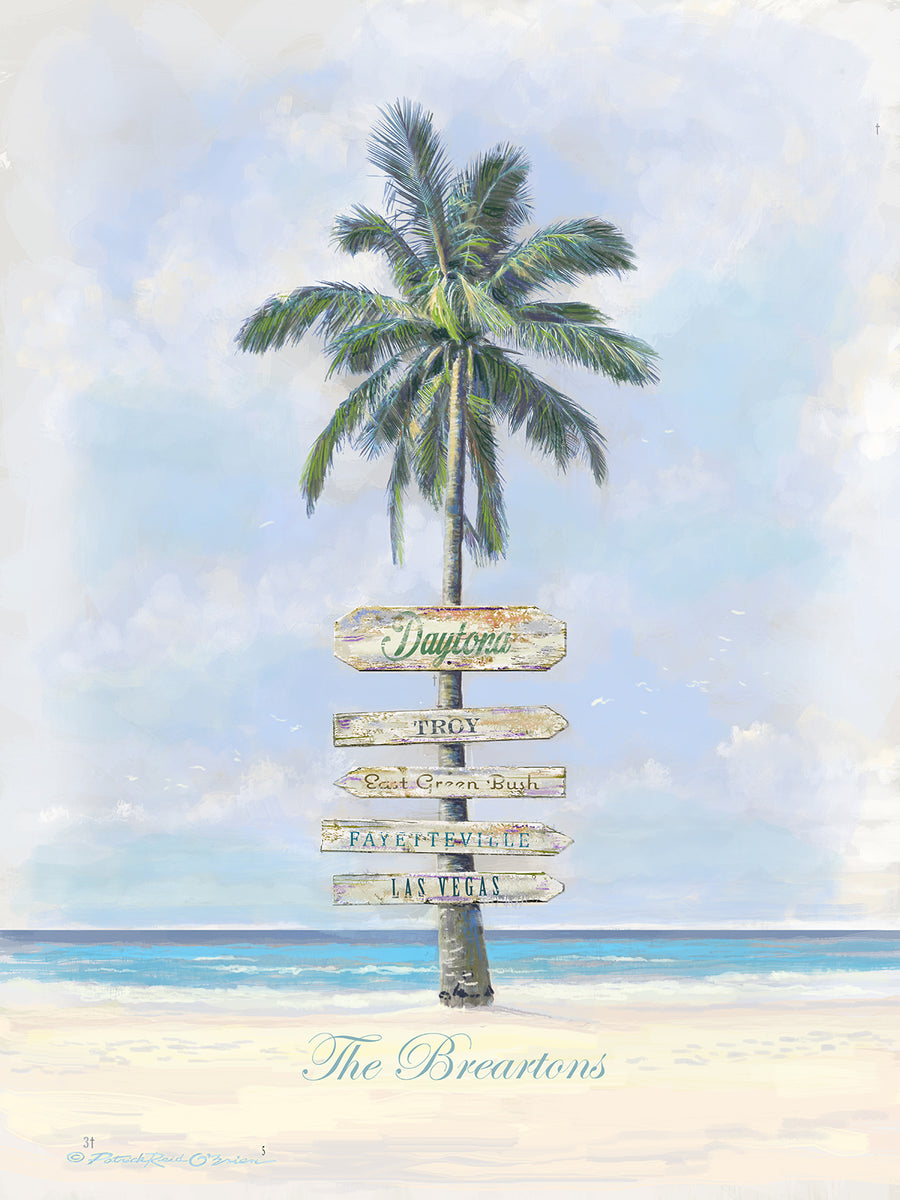 Palm Signs Shoreline | Handcrafted Personalized Coastal Art – Patrick ...
