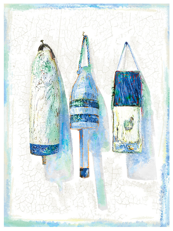 3 Navy Buoys | Personalized Coastal Art – Patrick Reid O'Brien Studio